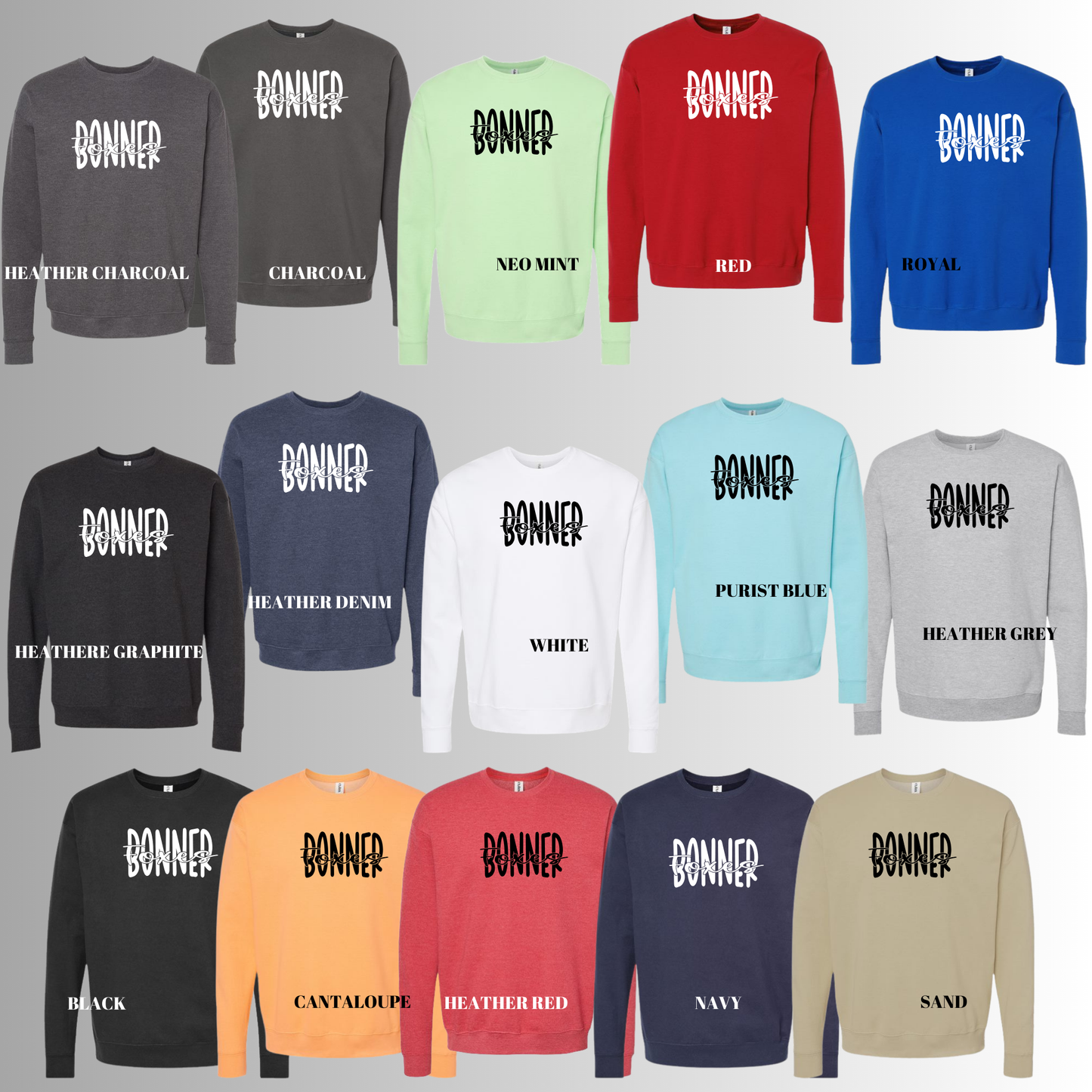 Bonner Elementary School - Fleece Crewneck Sweatshirt – Your Business LLC